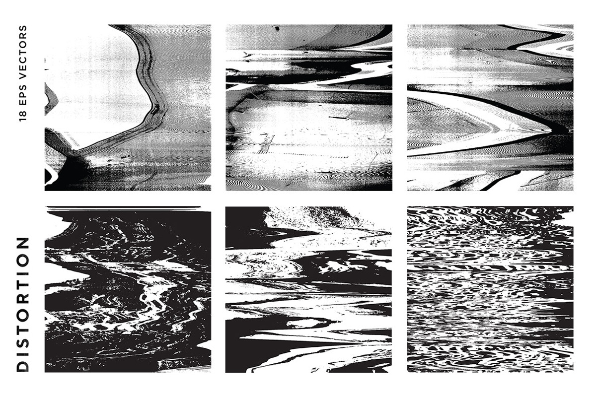 Distortion EPS Vectors, a Texture Graphic by RuleByArt | Creative Market