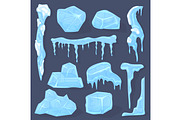 Winter icicles. Snow ice cap | Graphic Objects ~ Creative Market