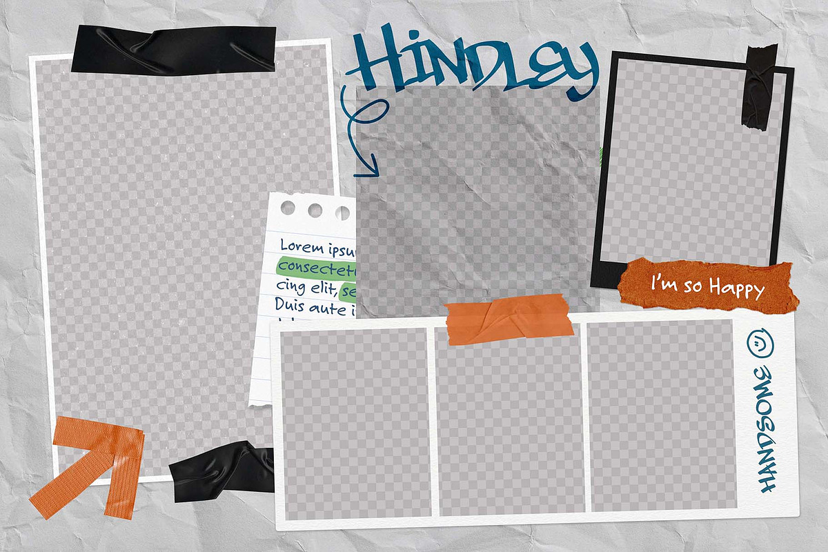 Scrapbook Photo Collage Template, a Layer Style Add-On by ...