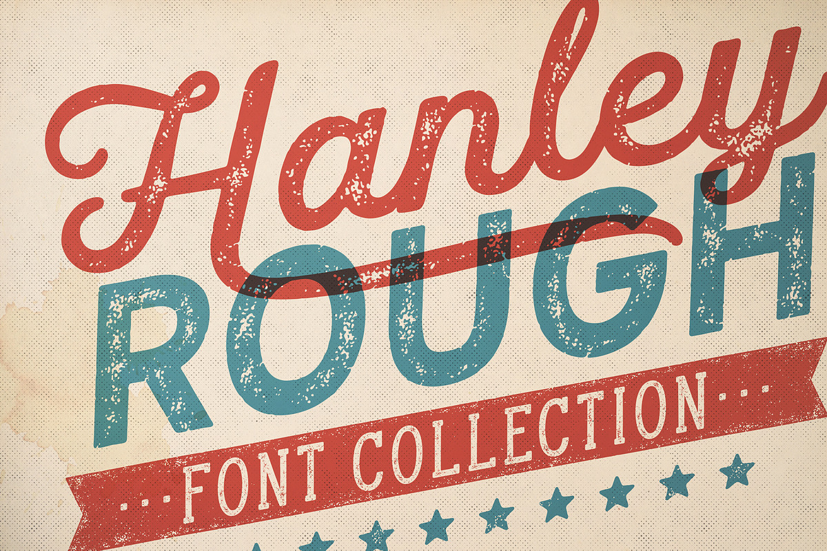 Hanley Rough Font Collection, a Script Font by DISTRICT 62 STUDIO