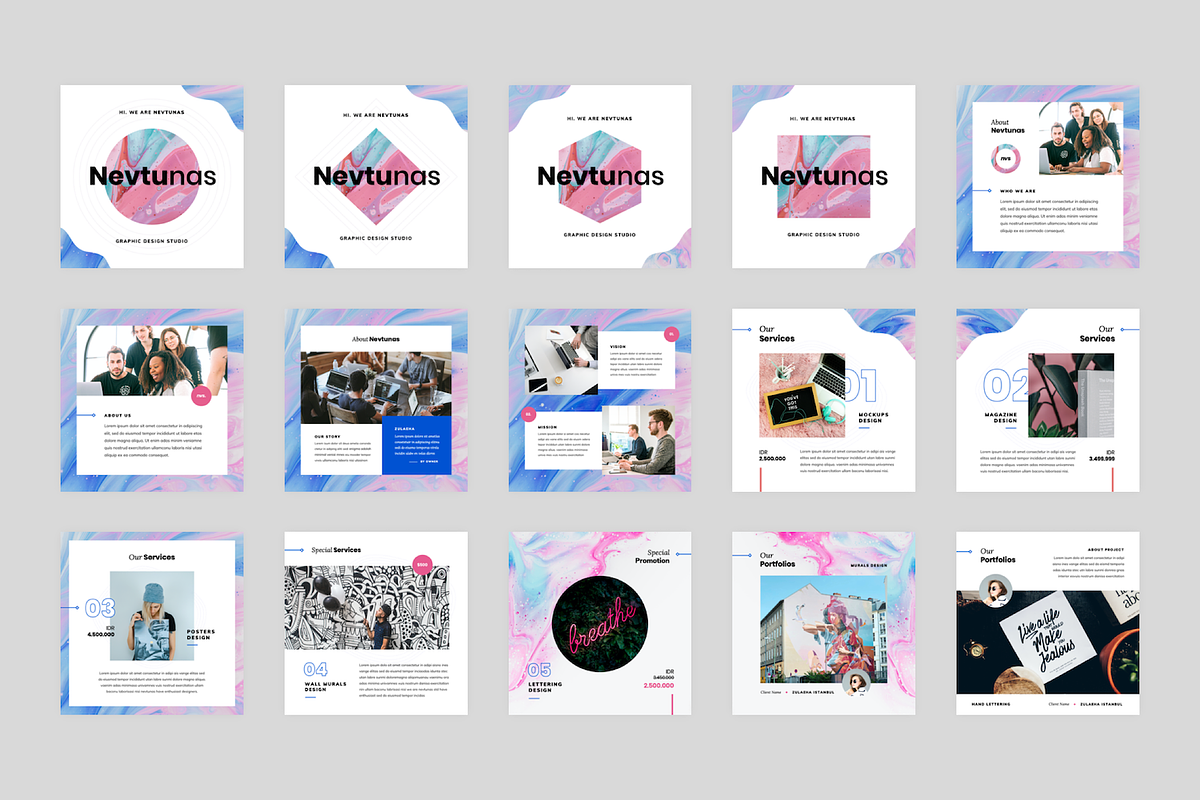 Nevtunas - Instagram Google Slides, a Presentation Template by StringLabs