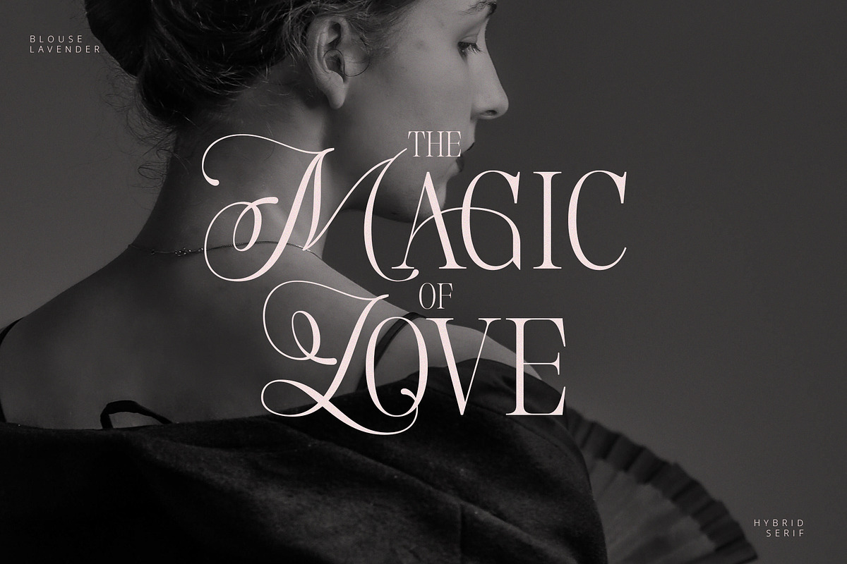 Blouse Lavender Display Serif, a Serif Font by Violet Natural