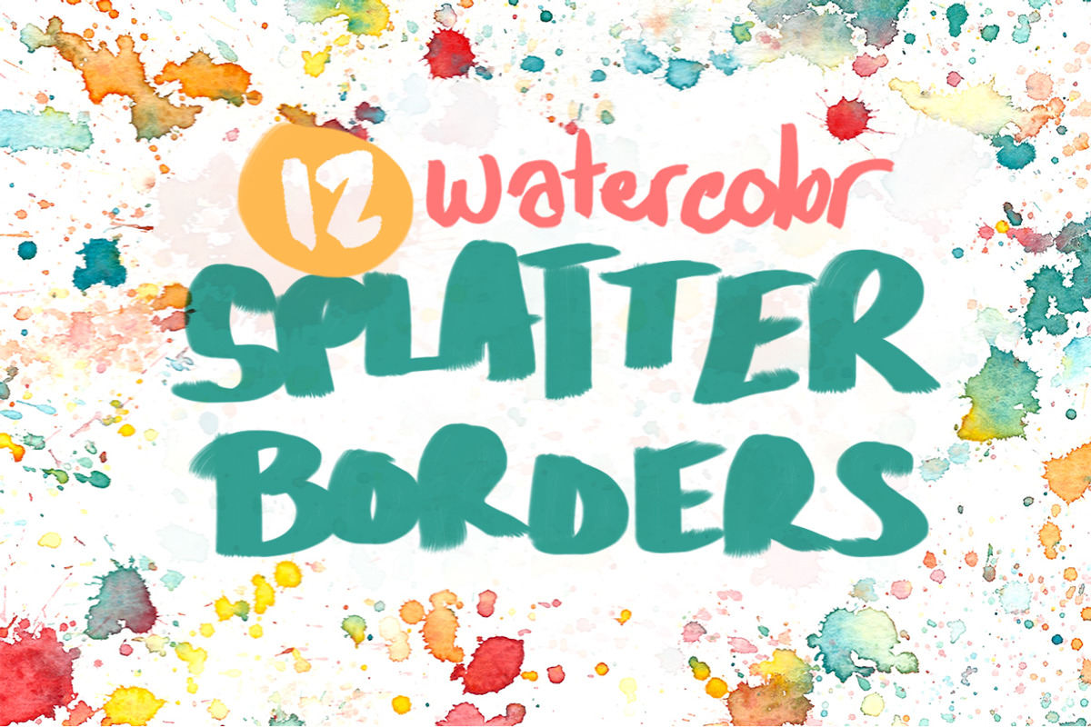 12 Splatter Borders, a Texture Graphic by plaidGecko