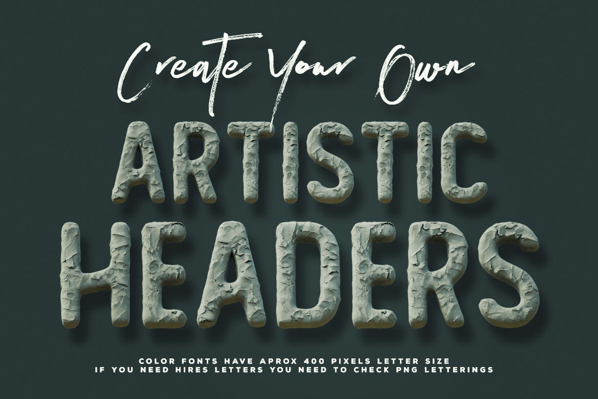 Clay 3 - Color Font, a Symbol Font by Deeezy