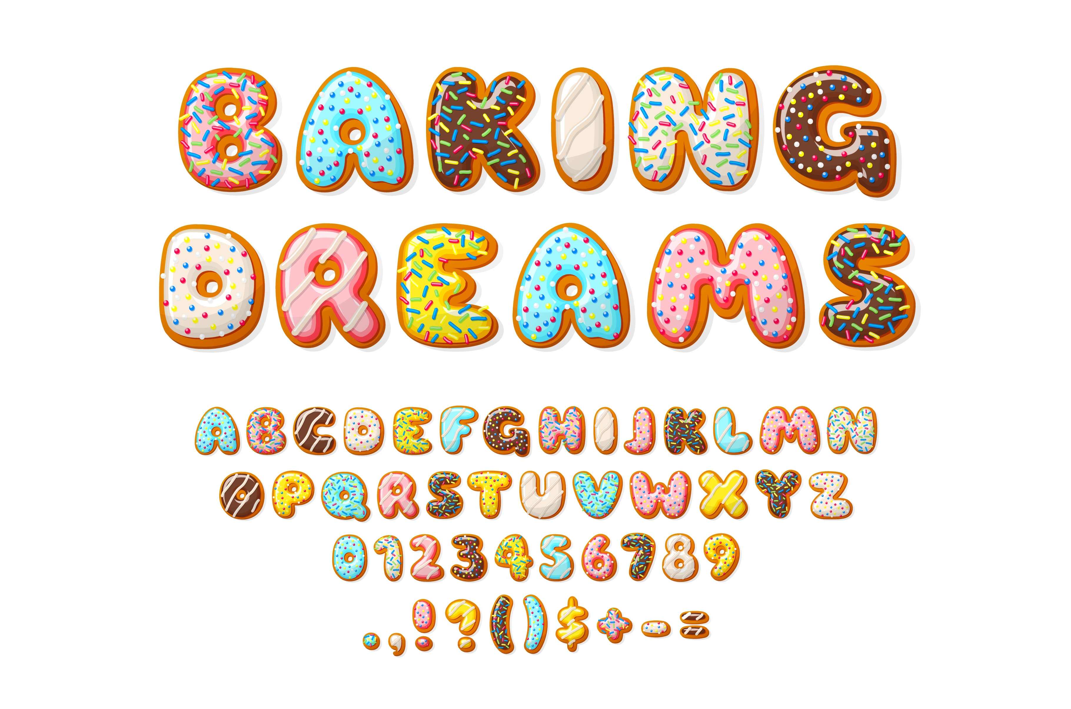 Donut ABC. Sweets letters, bakery, a Background Graphic by Valerie Bodnar