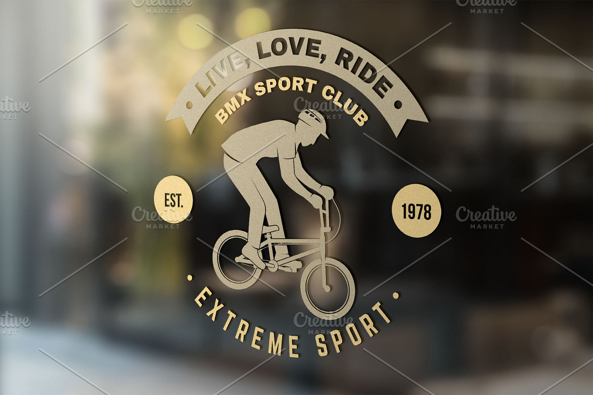 Bmx Sport Club Vintage Collection, a Branding & Logo Template by sivVector