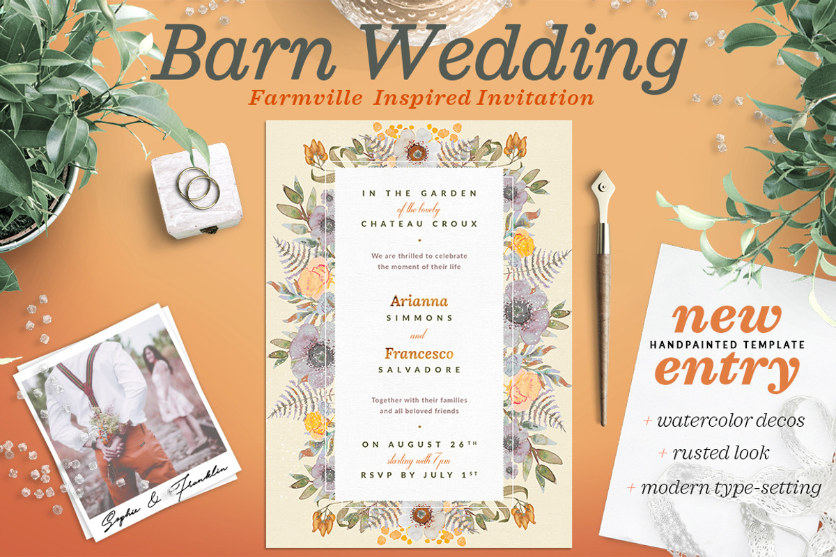 Rustic Wedding at the Barn Card I, an Invitation Template by The ...