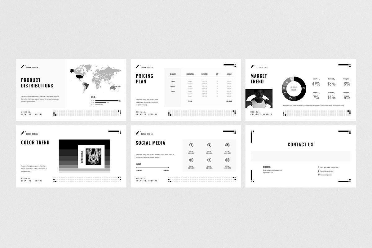 Minimal Creative Presentation Design, a Presentation Template by ...