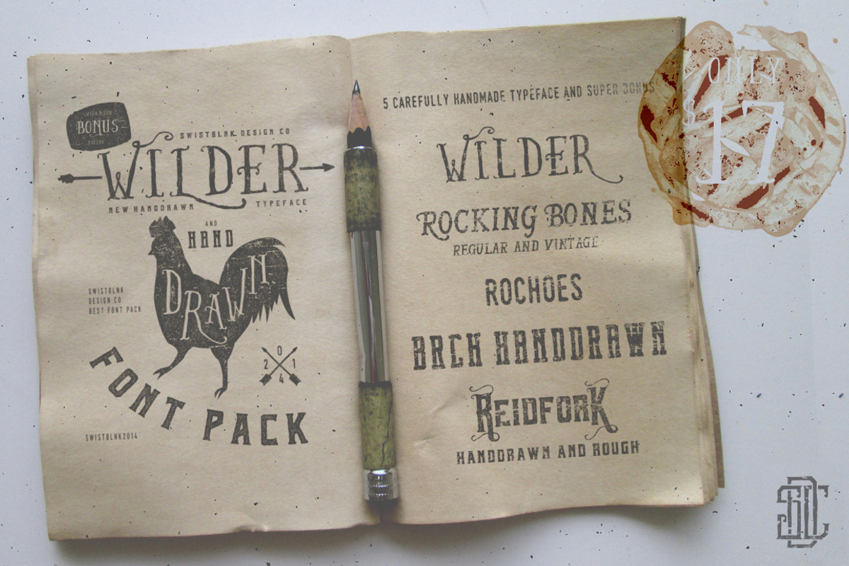 Wilder and Handdrawn Font Pack, a Serif Font by Swistblnk Std.
