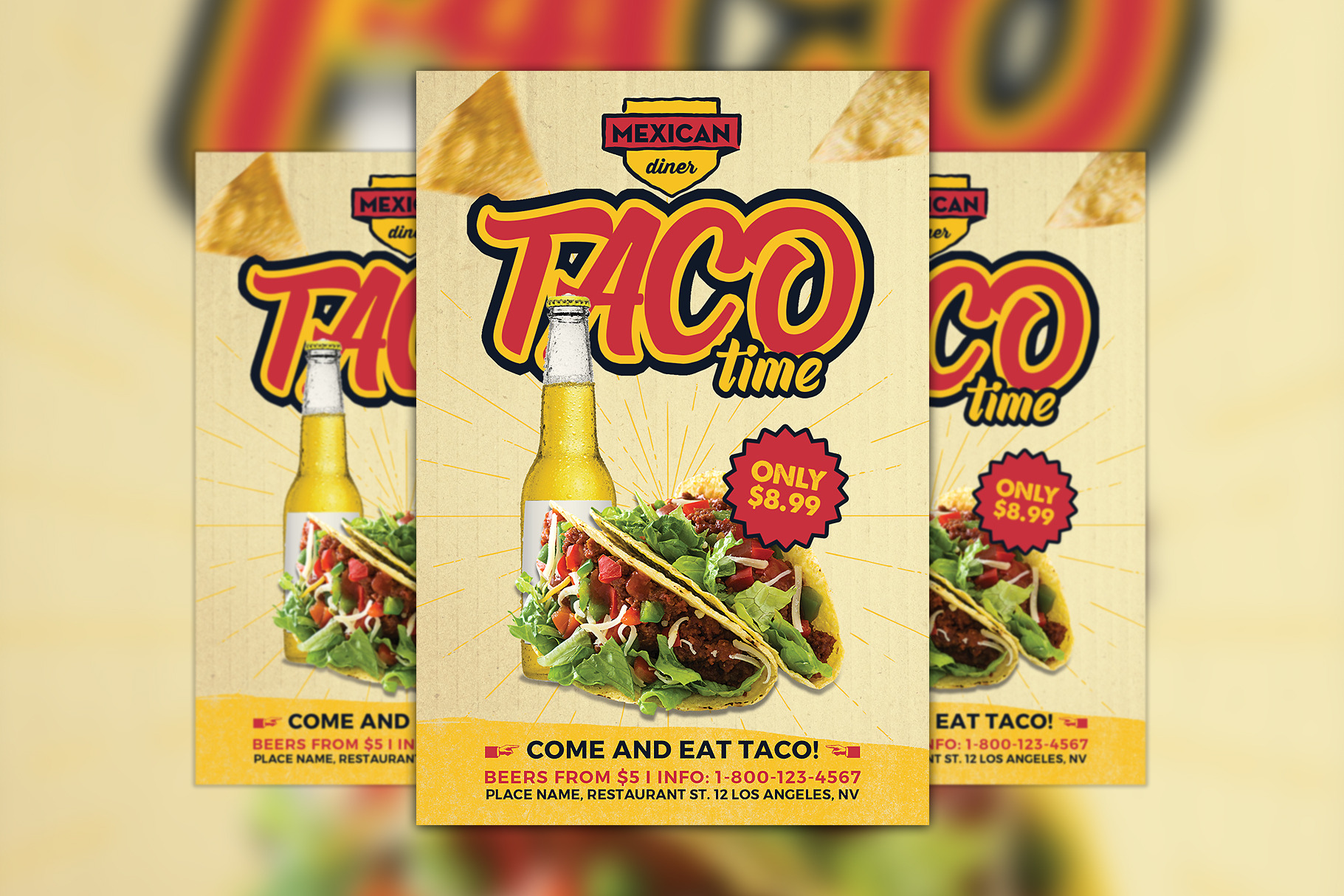 Taco Time Flyer Template, a Flyer Template by Flyermind