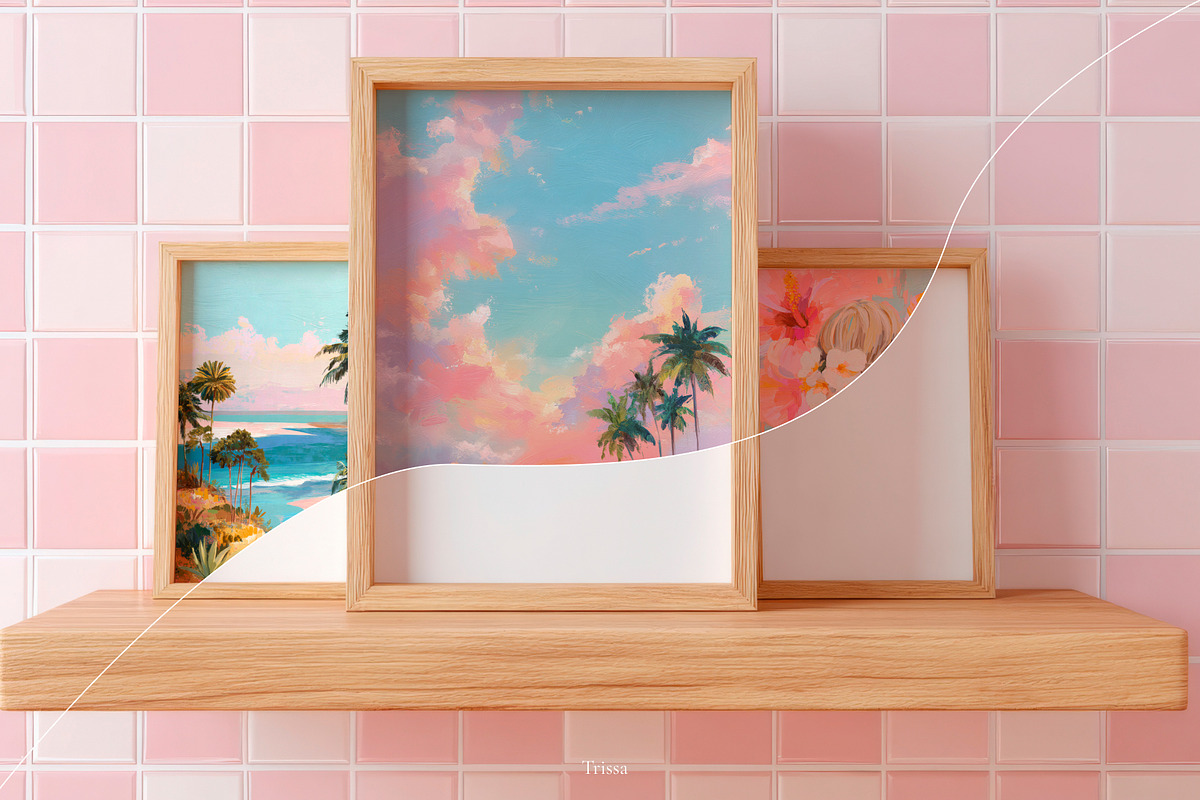 15 Pink Frame Mockup, a Household Mockup by Trissa