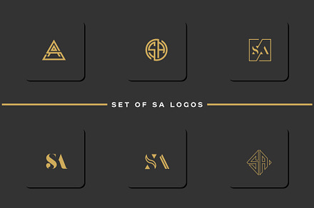 SET OF SA LOGO DESIGN, a Branding & Logo Template by art_creater