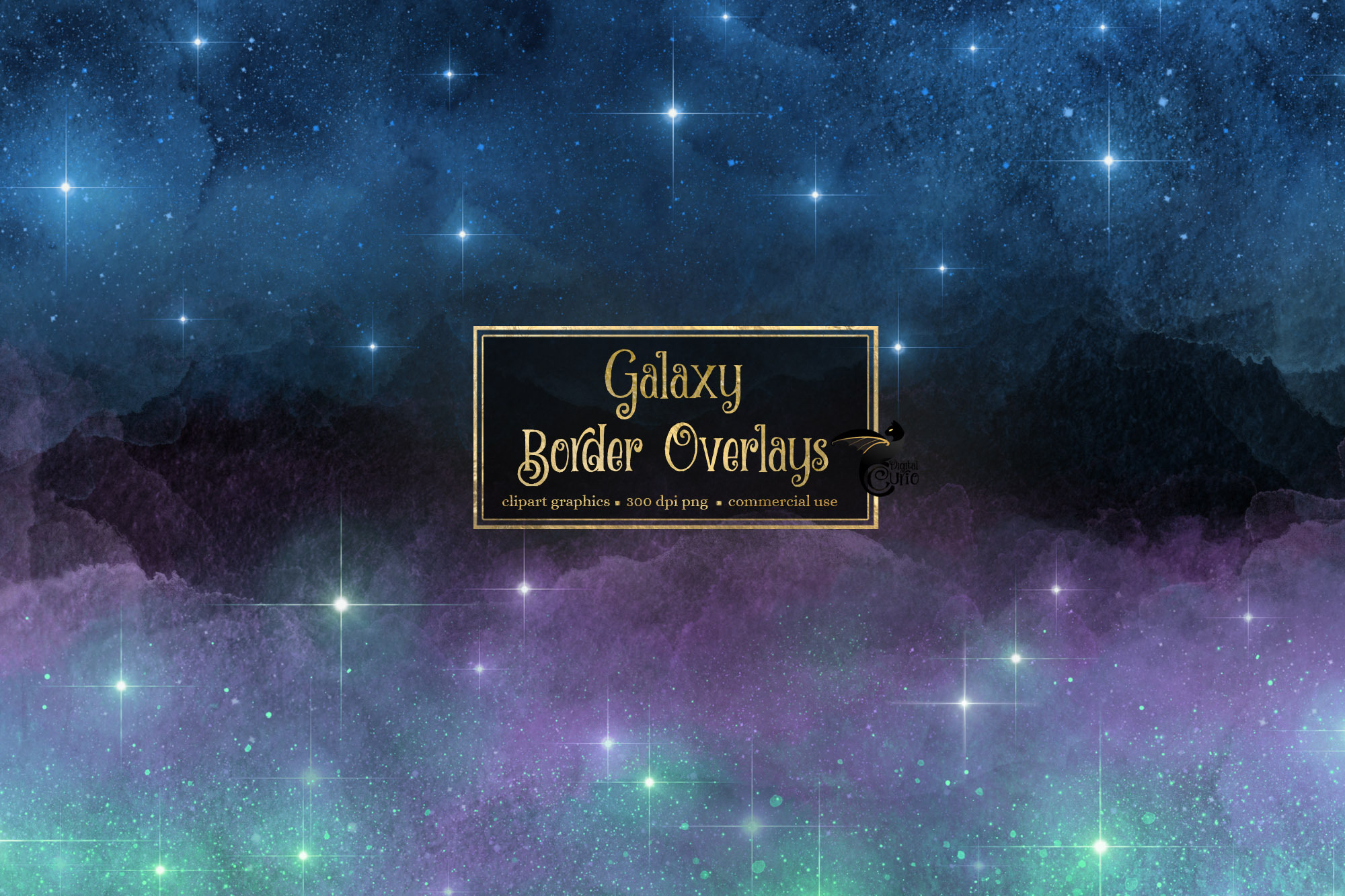 Galaxy Border Overlays, an Illustration by Digital Curio