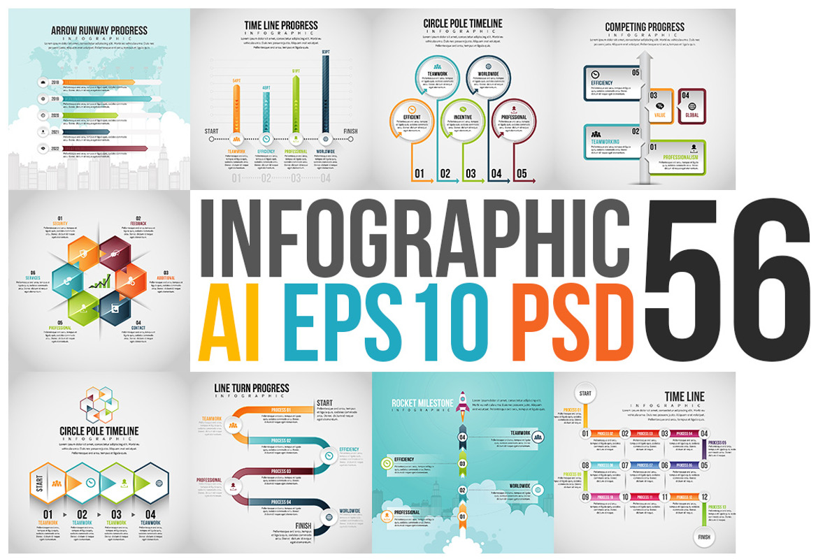 Infographic Set 56, a Templates & Theme by h.utomo