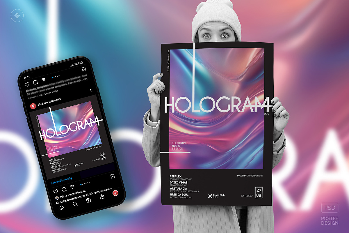 Hologram – 10 Posters, Flyers Bundle