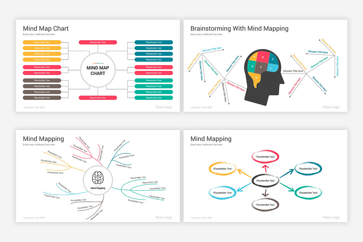 Mind Map Google Slides Diagrams Pack, a Presentation Template by SlideOne