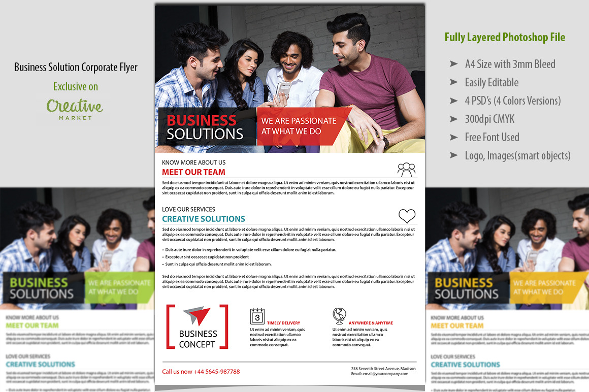 Business Solution Corporate Flyer, a Flyer Template by StuffGalaxy