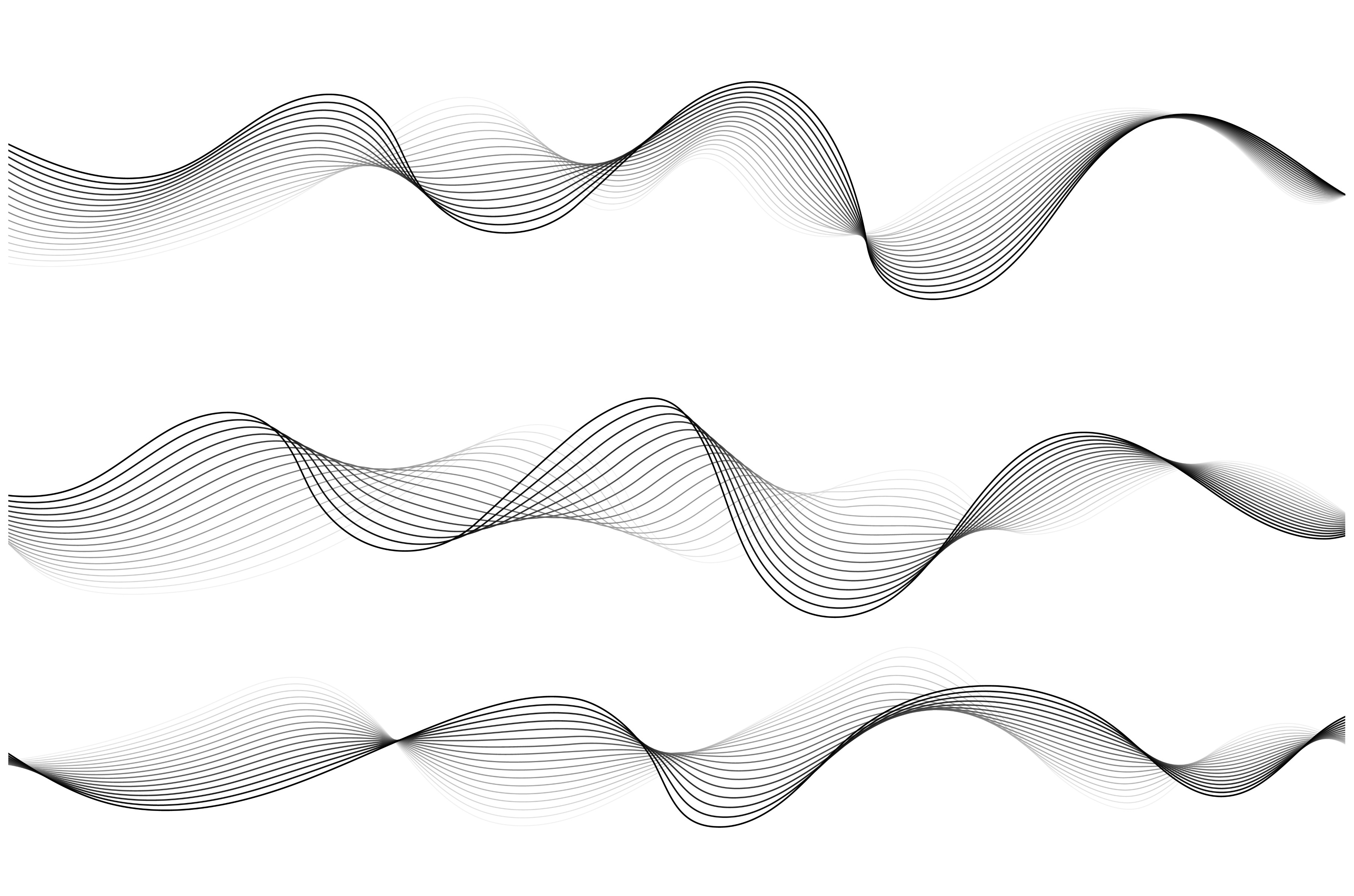 Vector abstract flowing wave lines, a Texture Graphic by Marinstri