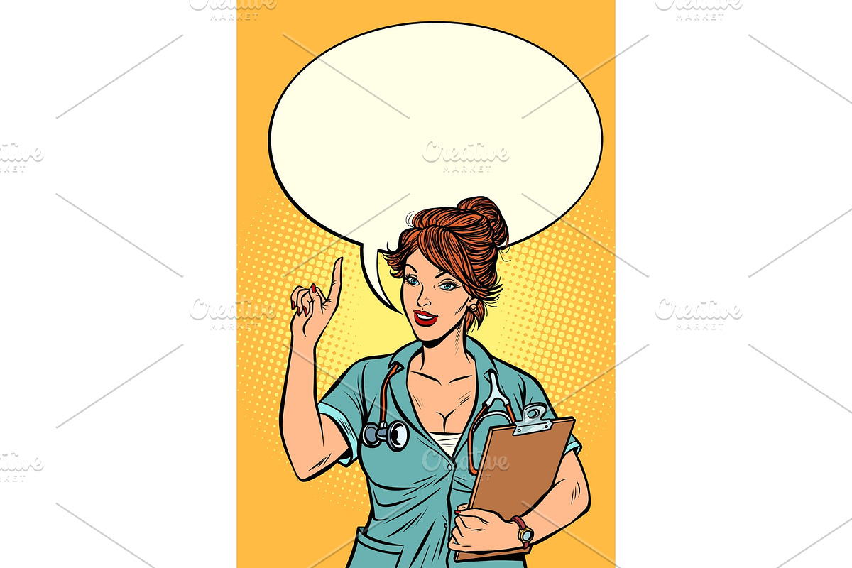 woman doctor, medical profession, a Healthcare Illustration by rogistok ...