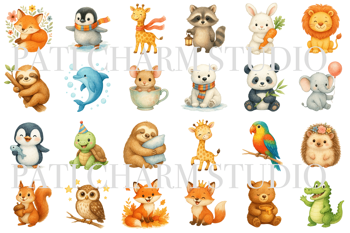 Cute Animal Clipart Set