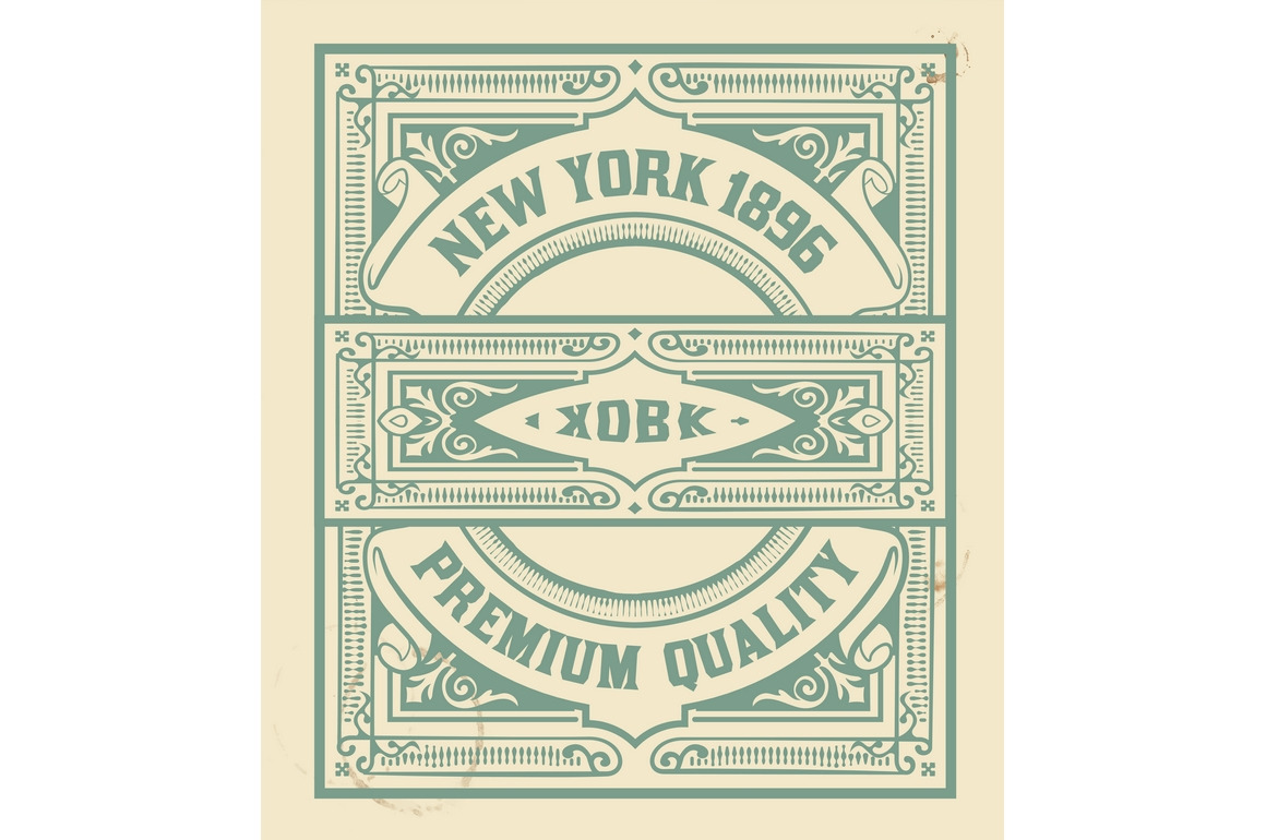 Retro stamp design, an Illustration by OneVectorStock