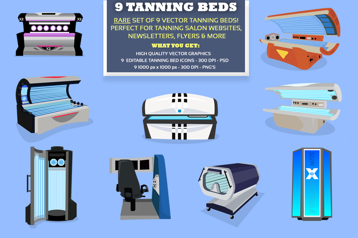 9 Tanning Bed Graphics and Icons | Creative Market