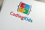 Coding kids | Logo template, a Branding & Logo Template by REDVY CREATIVE