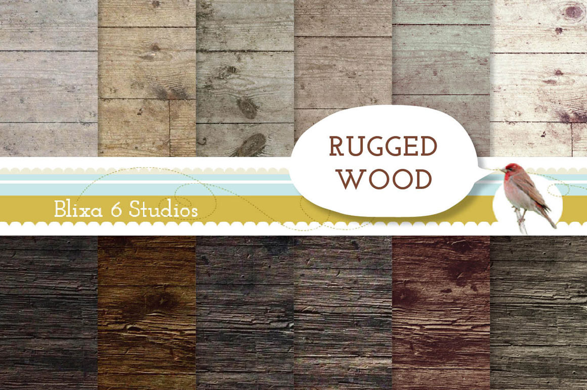 Rugged Wood Textures, a Texture Graphic by Blixa 6 Studios