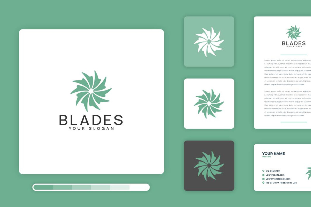 Blades Logo Design Template, a Branding & Logo Template by Nisha Droch