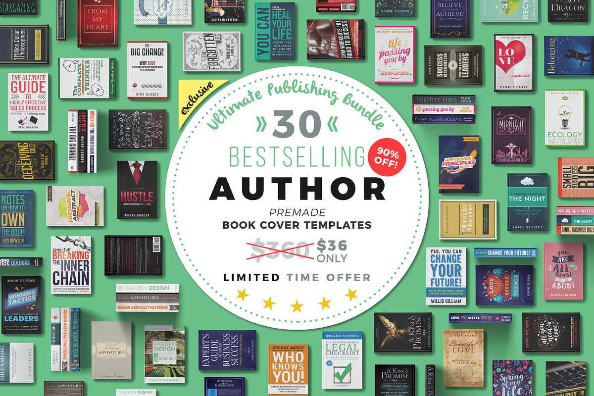 AUTHOR - 30 Book Cover Templates