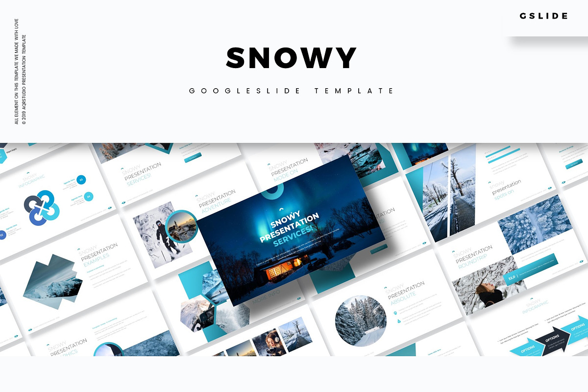 Snowy - Google Slides Template, a Presentation Template by AQR Studio