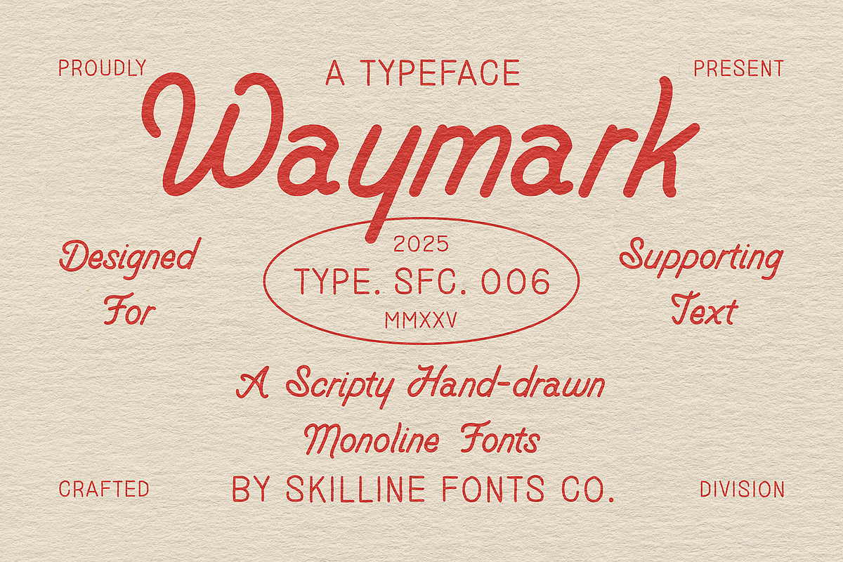 Waymark - Monoline Font