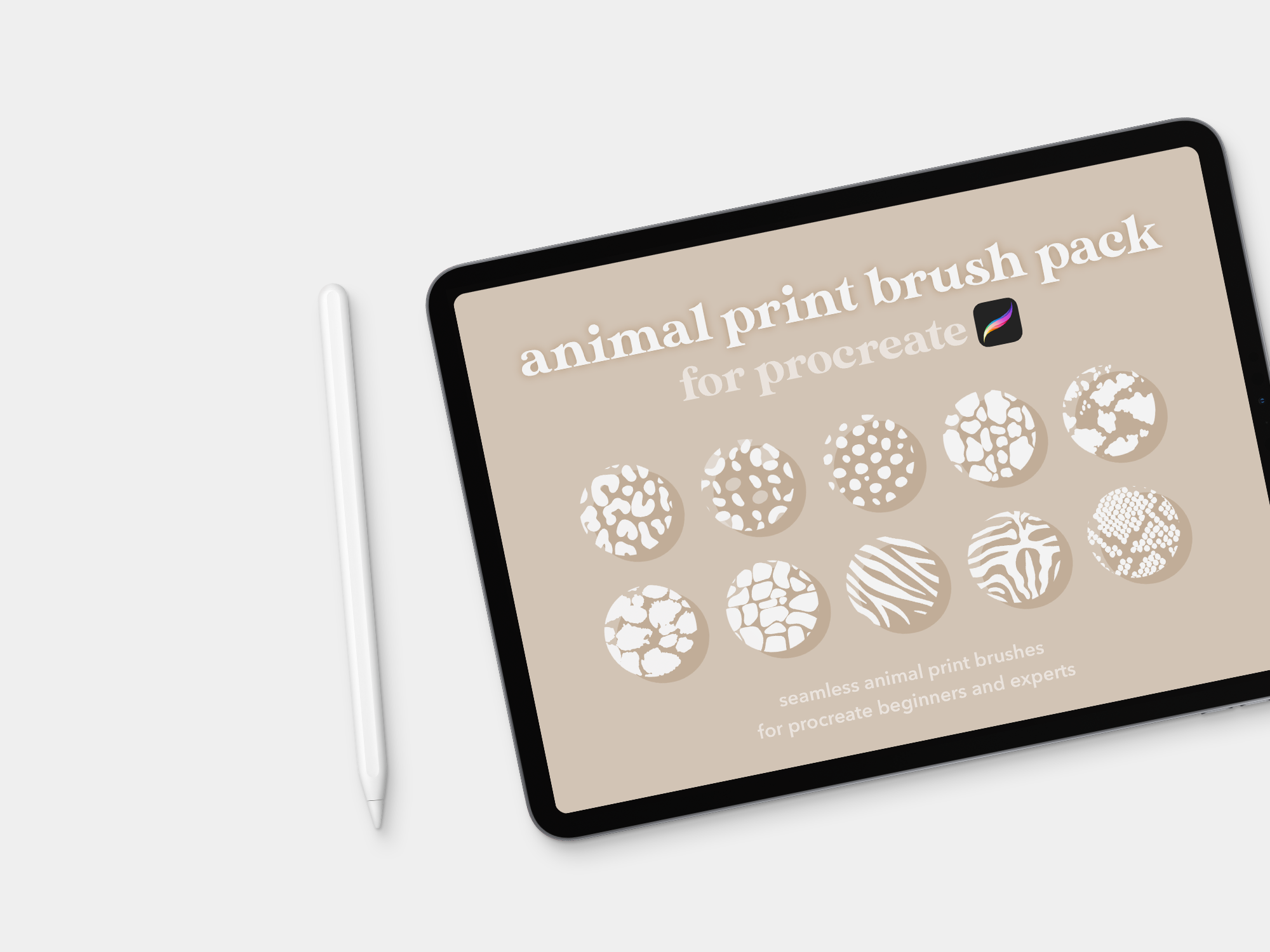 Animal Print Brush Pack Procreate, a Brush Add-On by cathconofolio