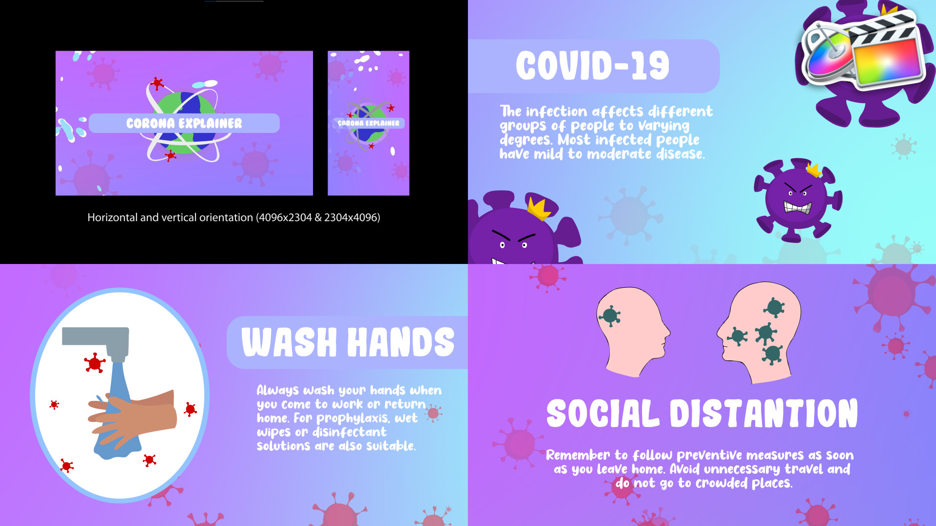 Coronavirus Explainer for FCPX | Creative Market