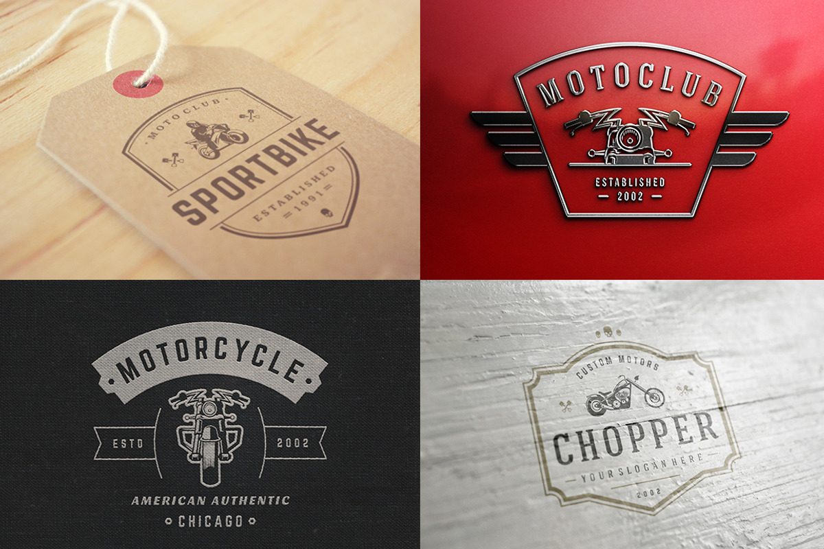 50 Motorcycles Logos and Badges, a Branding & Logo Template by Vasya ...