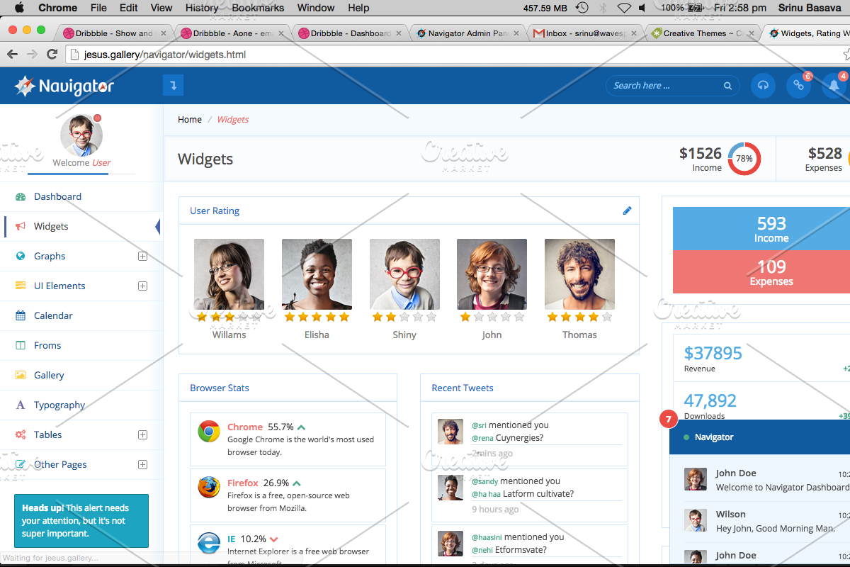 Navigator, a Bootstrap Template by Creative Themes