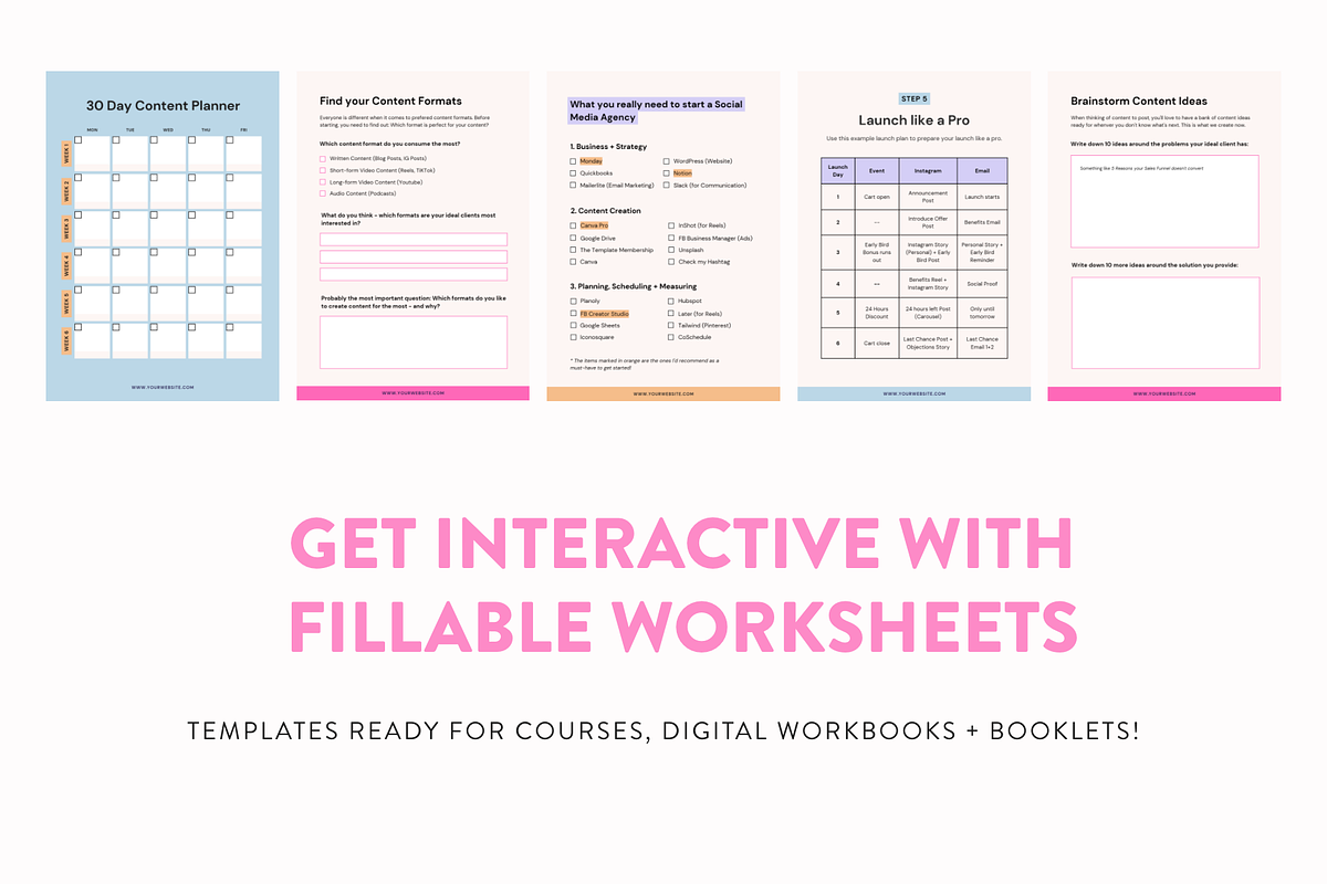 Lead Magnet Workbook Templates Canva, a Marketing Template by My Social ...