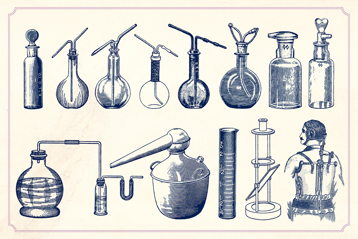 Vintage Science Illustrations, a Technology Illustration by Mr Vintage
