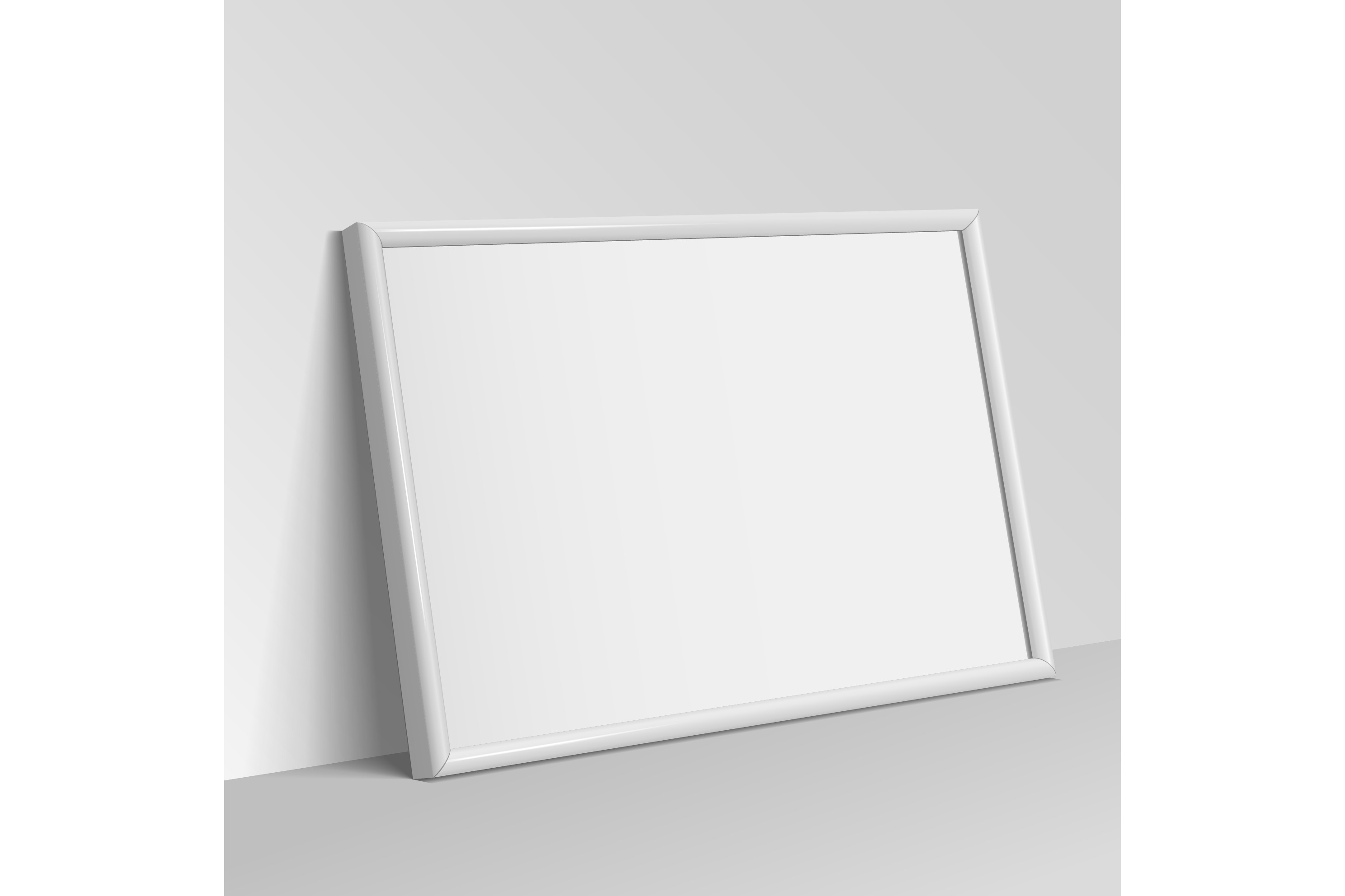 Realistic white horizontal frame, a Print Template by Sunny