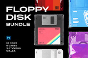 Floppy Disk Mockup Template Bundle, a Product Mockup by PrintPixel