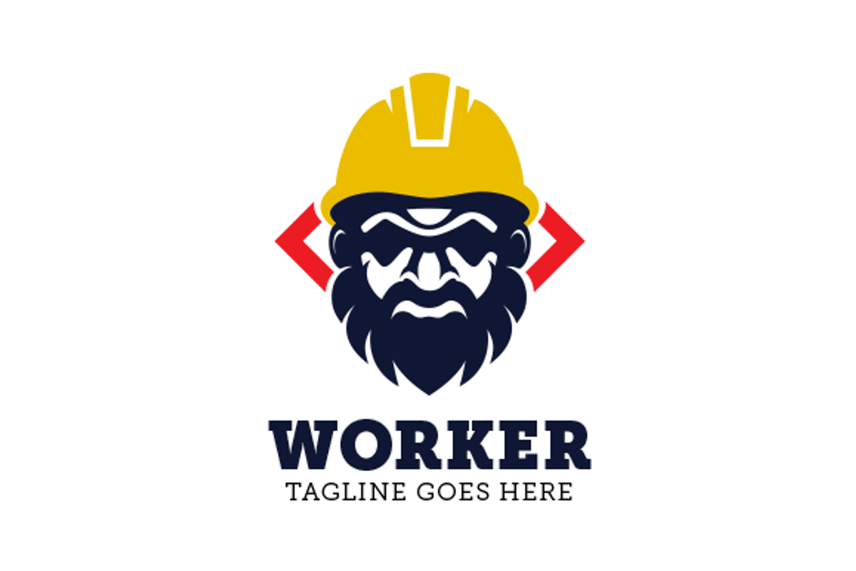 Worker Logo, a Branding & Logo Template by exe design | Creative Market