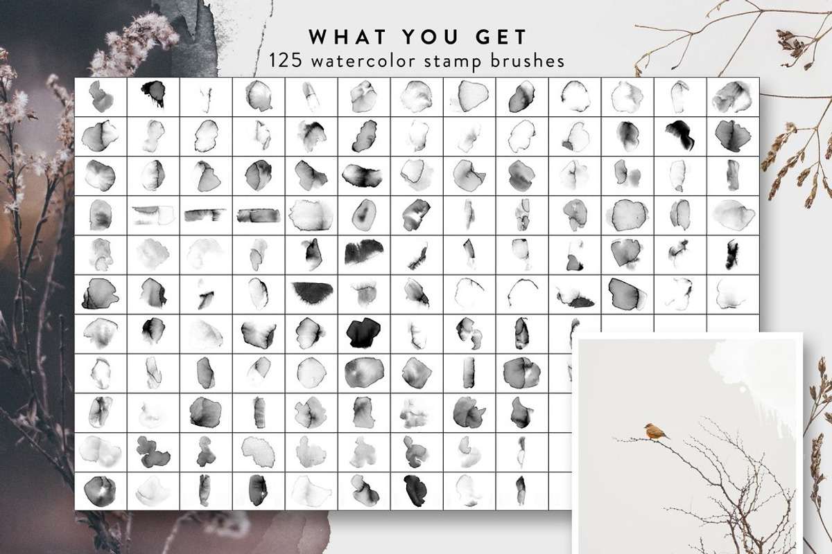 900+ Procreate Stamp Brushes Bundle, a Brush Add-On by Design Forest