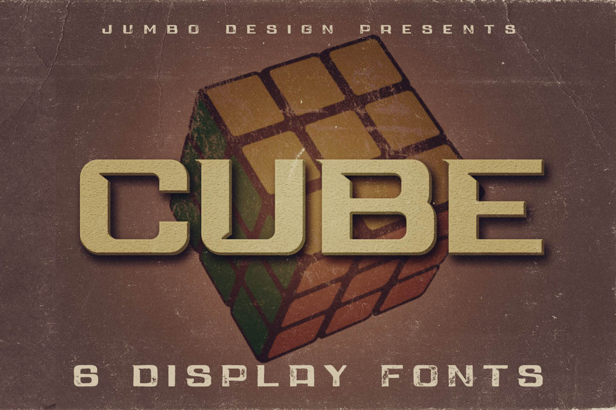 Cube - Display Font, a Font by JumboDesign | Creative Market