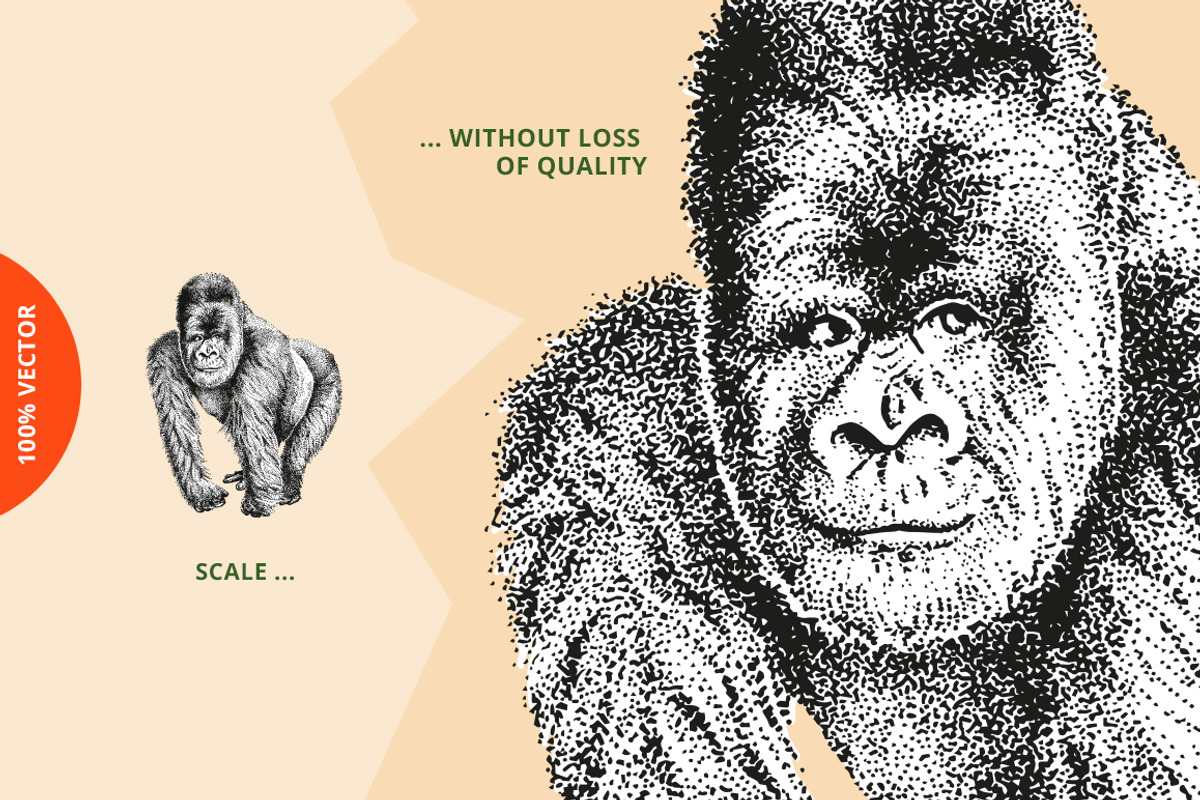 Dotwork Endangered Animals, an Animal Illustration by nordicworker