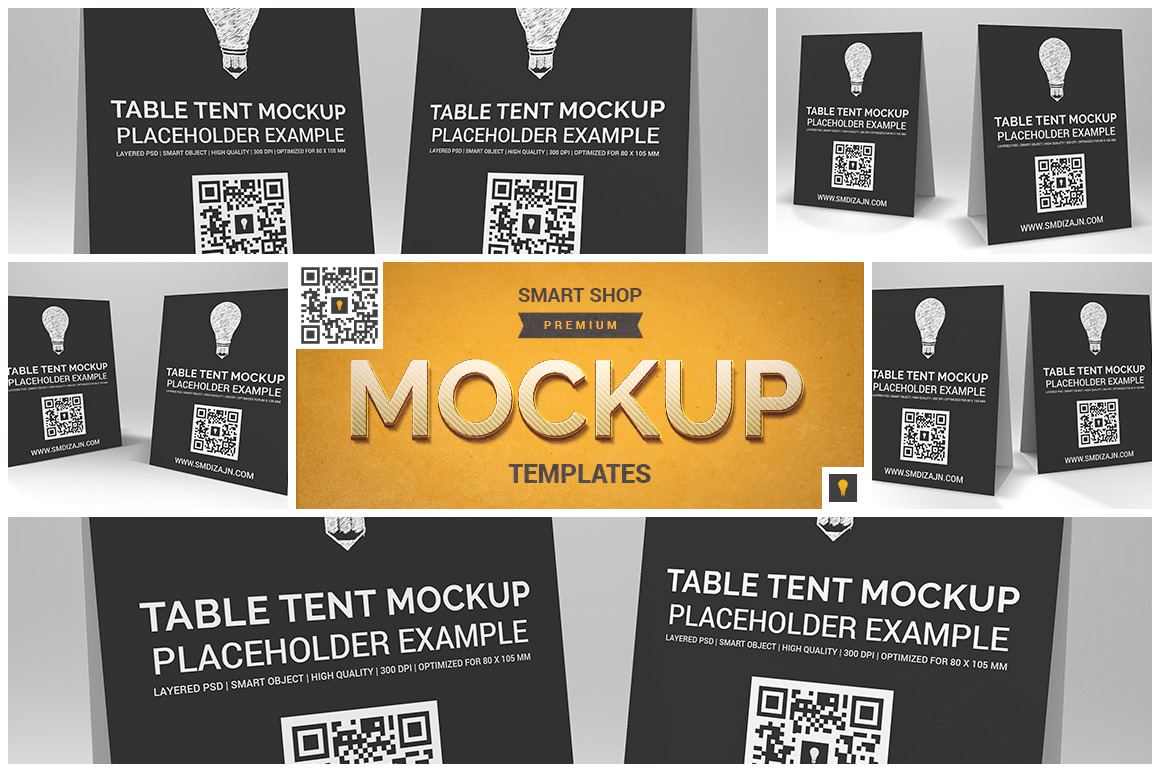 Table Tent Mockup, a Mockup by Shocky Design Studio