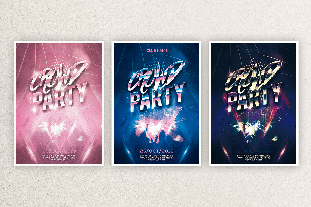 Crowd Party, a Flyer Template by What a Story