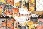 Halloween digital paper pack, a Pattern Graphic by designloverstudio