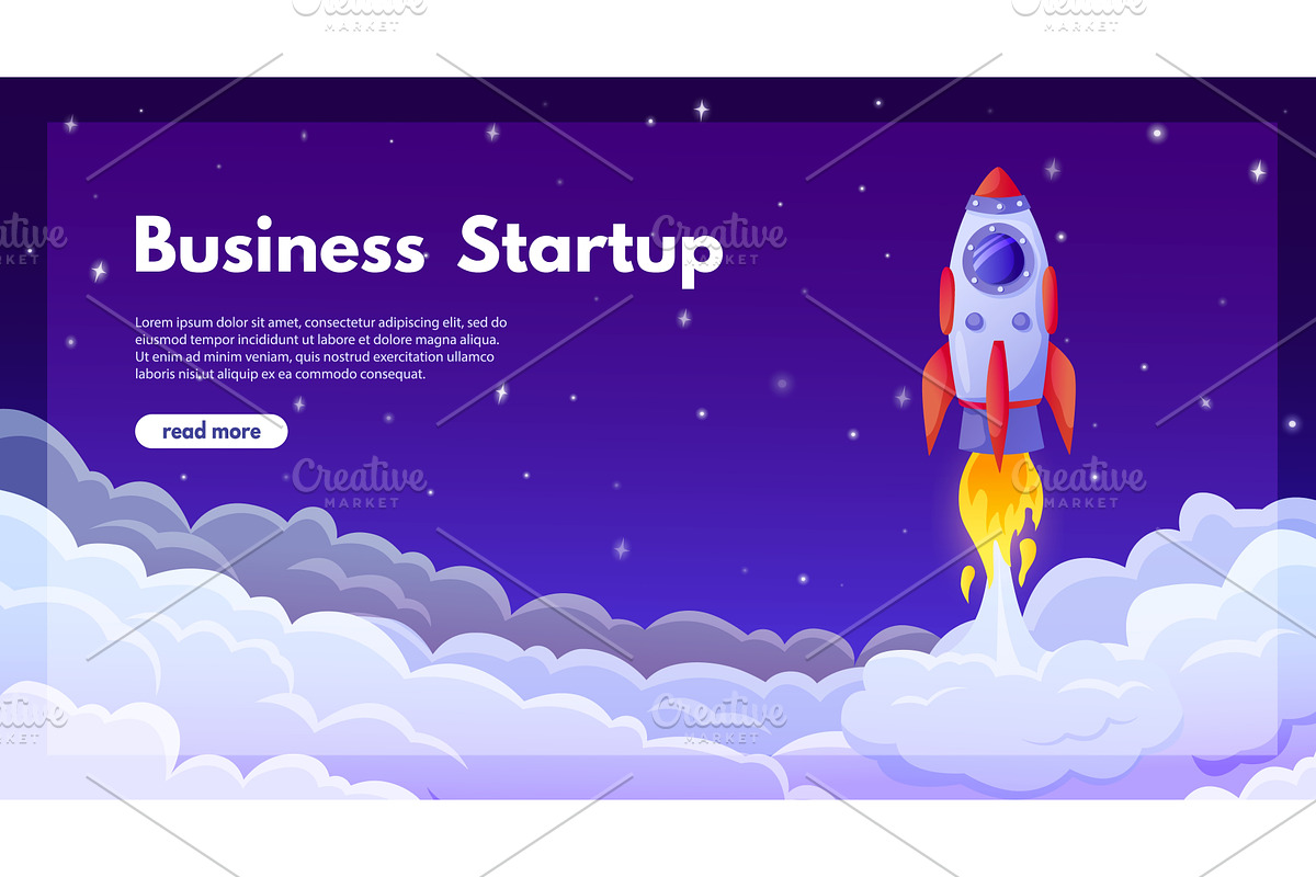 Business startup launch. Starting, a Technology Illustration by ...