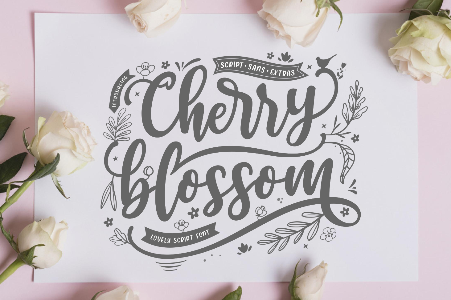 Cherry Blossom - Lovely Script Font