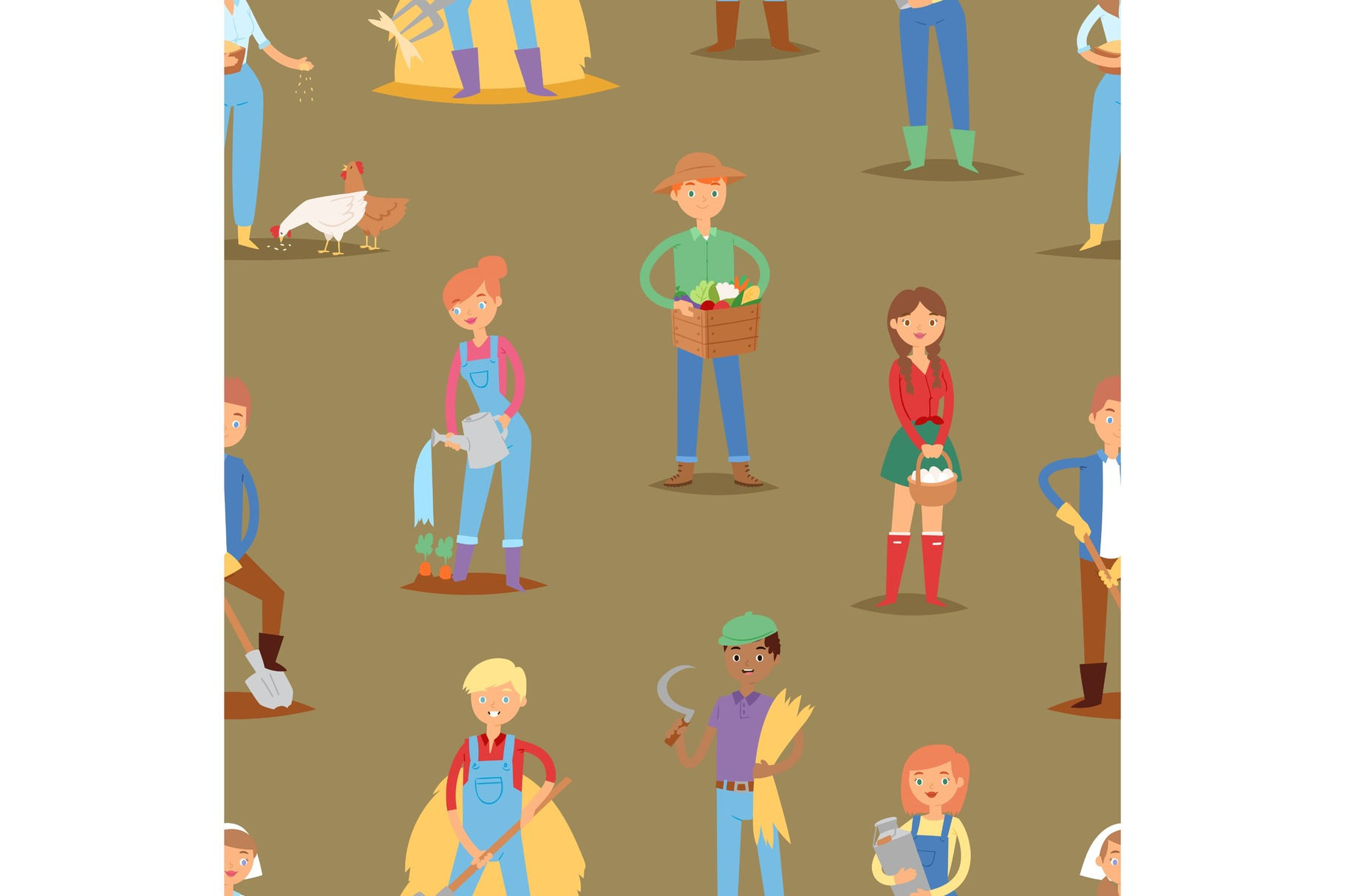 Farmer vector people workers character agriculture person profession ...